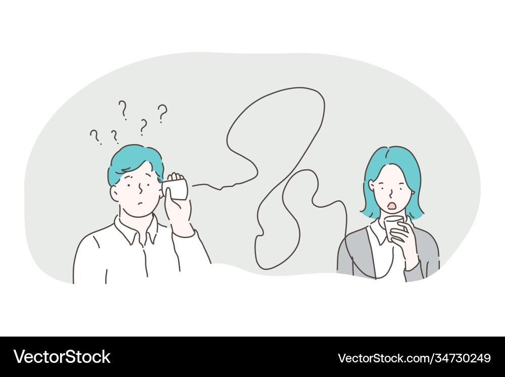Misunderstanding connection communication Vector Image