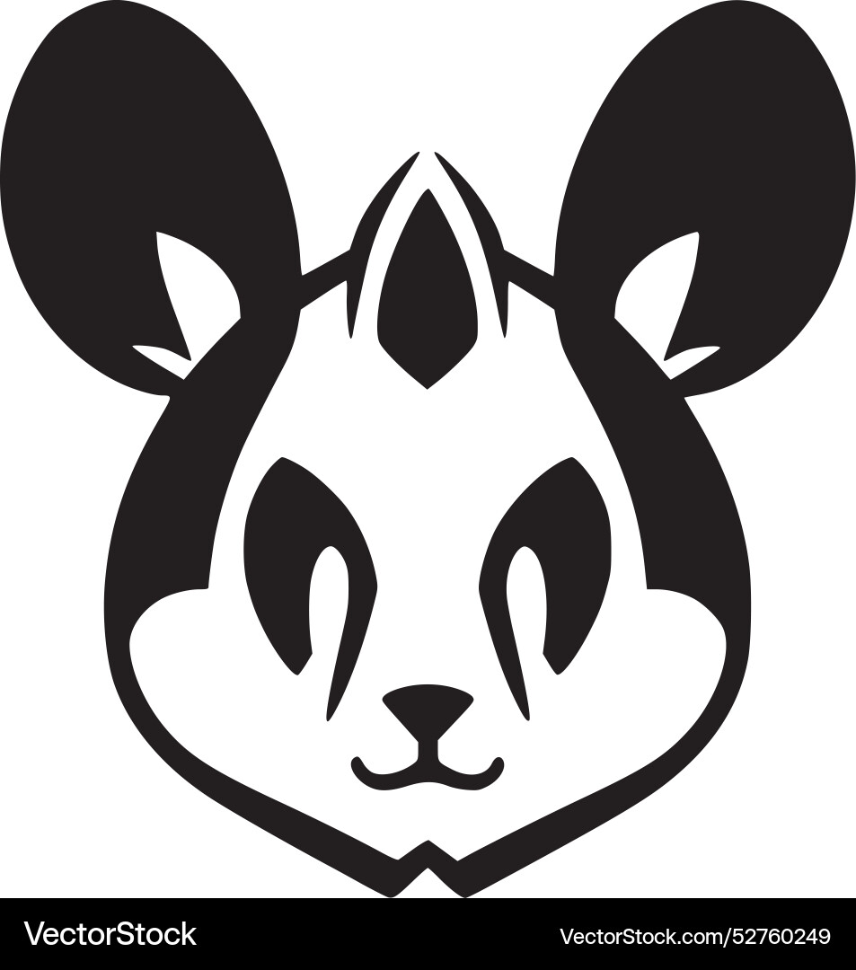 Panda - black and white isolated icon Royalty Free Vector