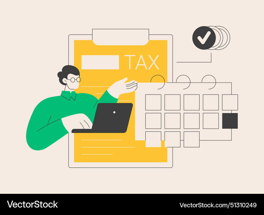 Personal income tax abstract concept Royalty Free Vector