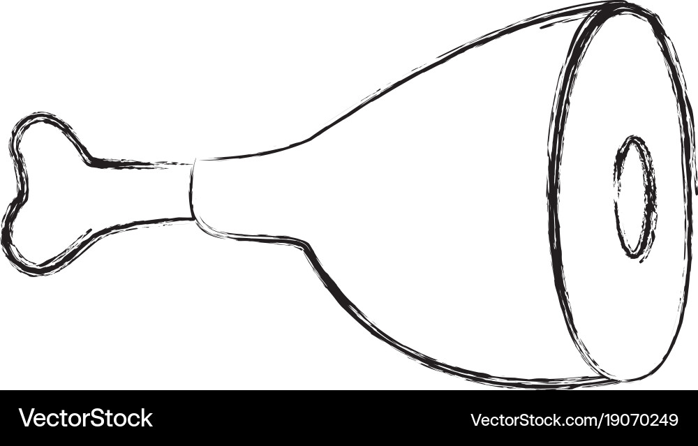 Pork ham food symbol Royalty Free Vector Image