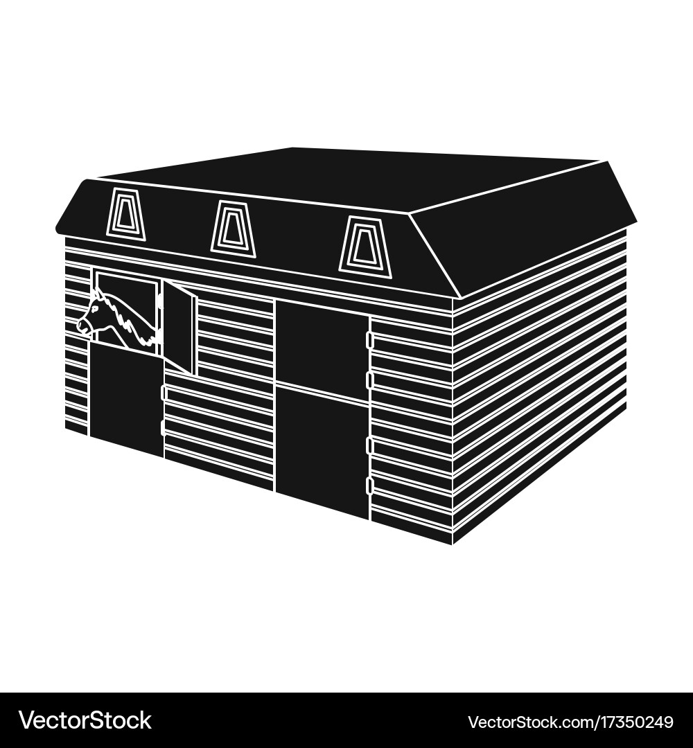 Stable building at the racetrack room Royalty Free Vector