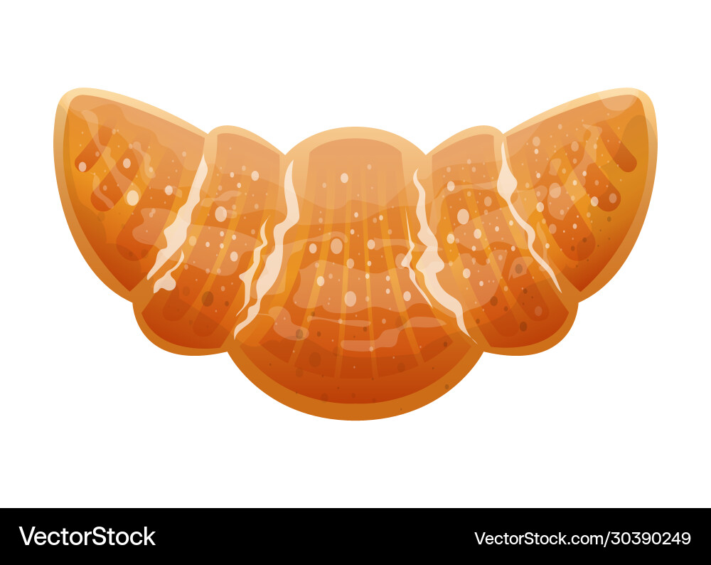 Traditional french croissant Royalty Free Vector Image