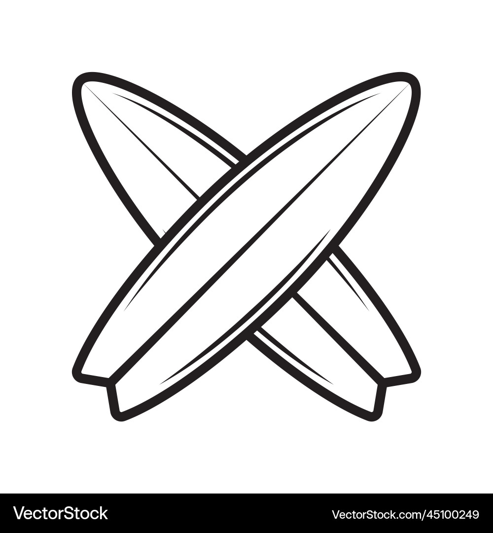 Vintage retro surfing summer board wood Royalty Free Vector