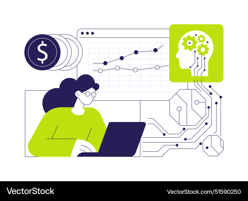 Ai-enhanced financial forecasting abstract concept