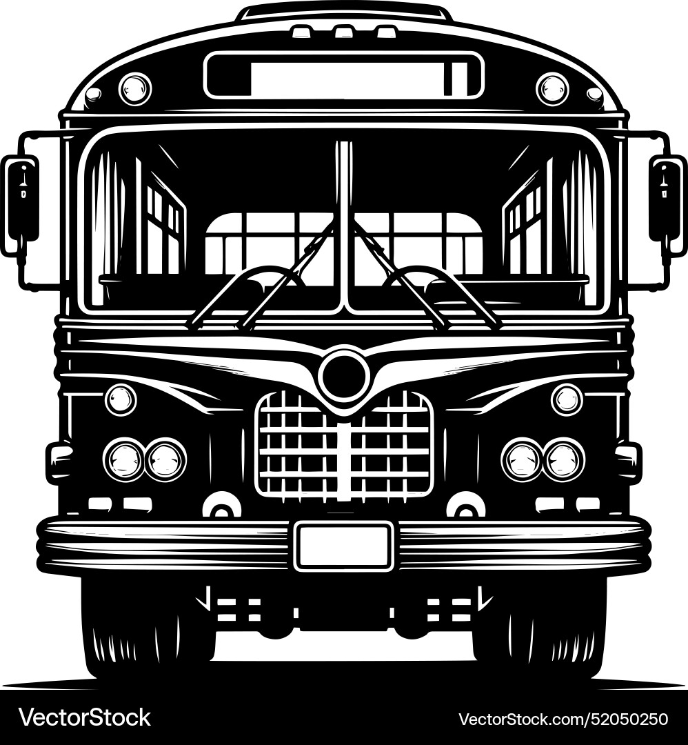 City bus silhouette flat isolated on a white Vector Image