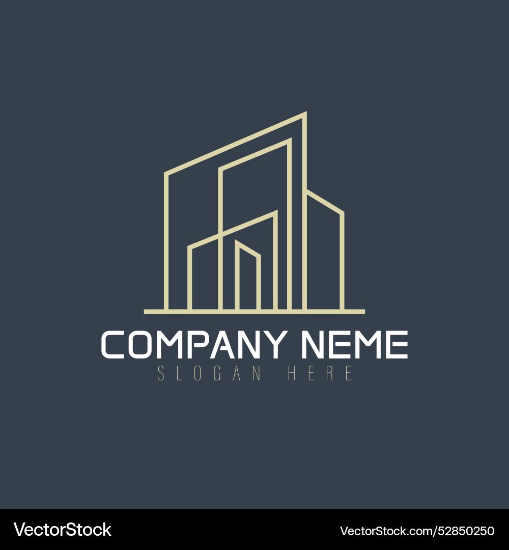 Creative modern architecture logo design Vector Image