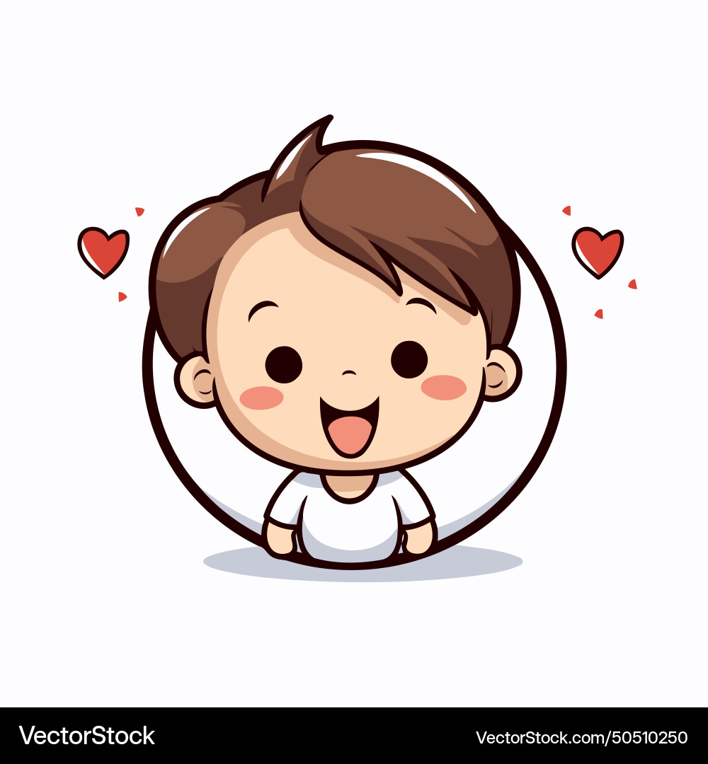 Cute boy cartoon design Royalty Free Vector Image