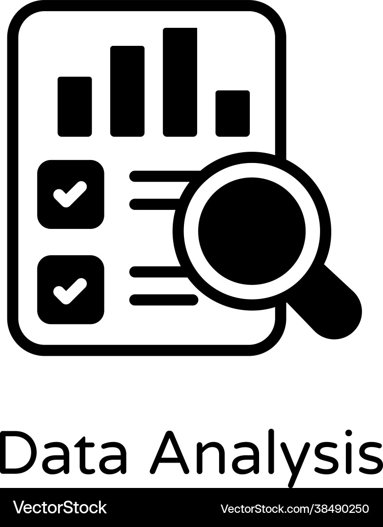 Data analysis Royalty Free Vector Image - VectorStock