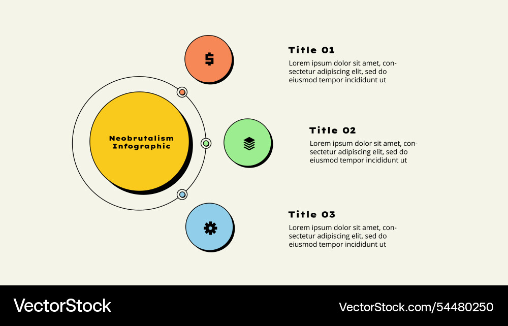 Flowchart infographic presentation with 3 steps or