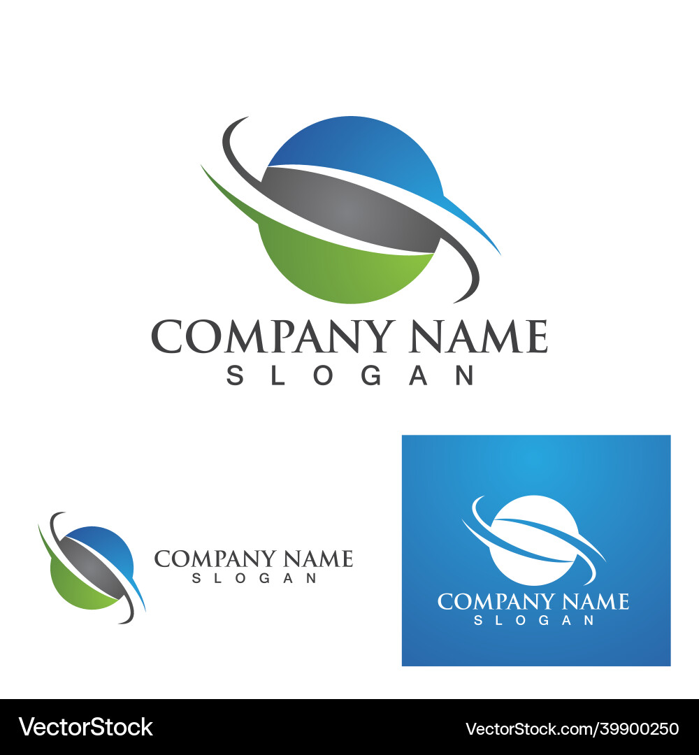 Globe logo and symbol eps Royalty Free Vector Image