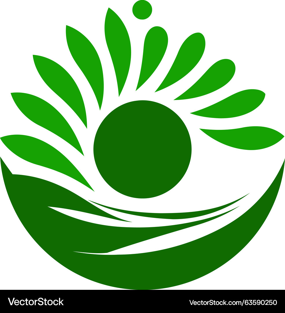 Green ecology logo symbol minimalist flat – Royalty-Free Vector ...