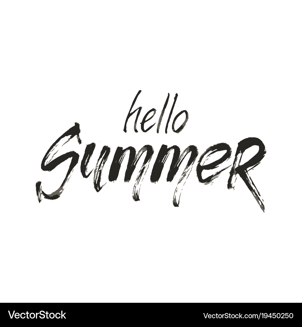 Hello summer wording Royalty Free Vector Image