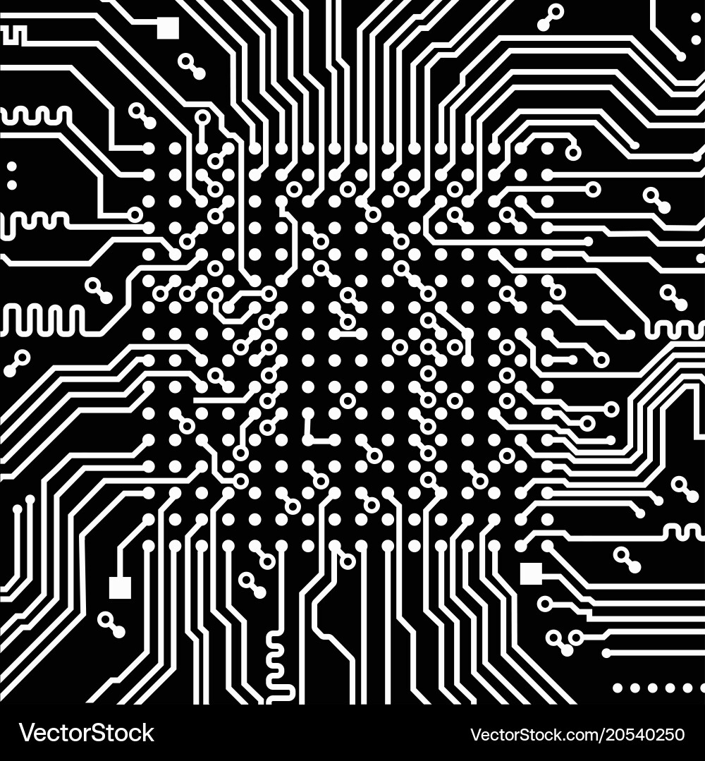 High tech electronic circuit board Royalty Free Vector Image
