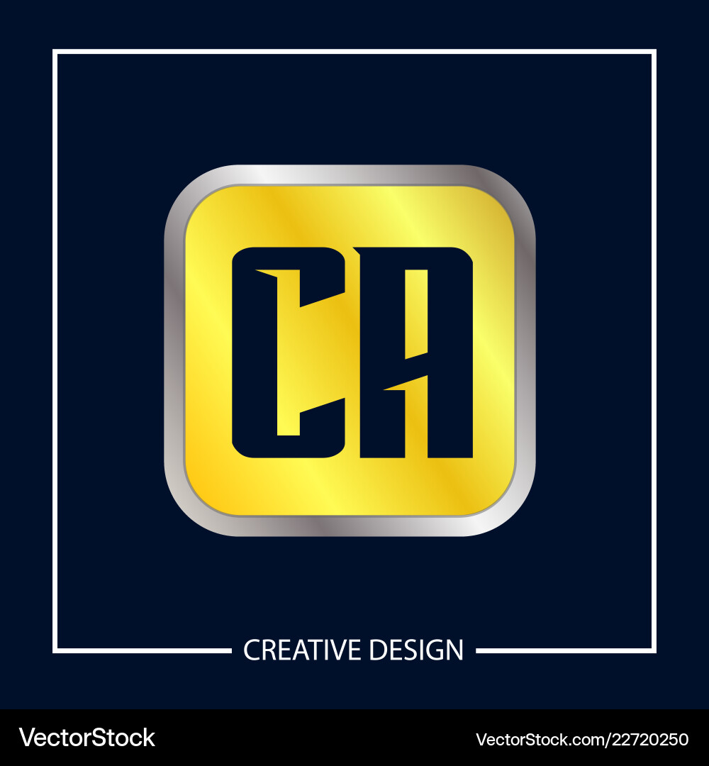 Initial letter ca logo template design Royalty Free Vector