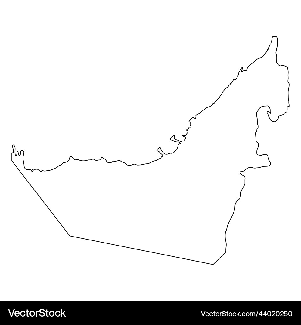 United arab emirates map icon geography blank Vector Image