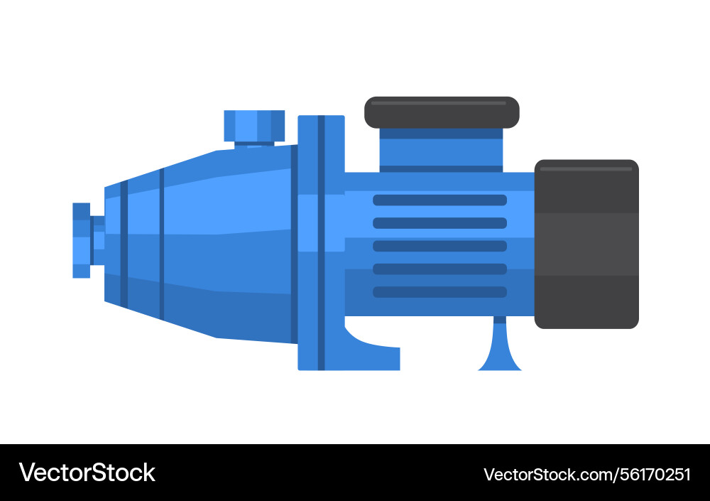 Blue electric water pump icon Royalty Free Vector Image