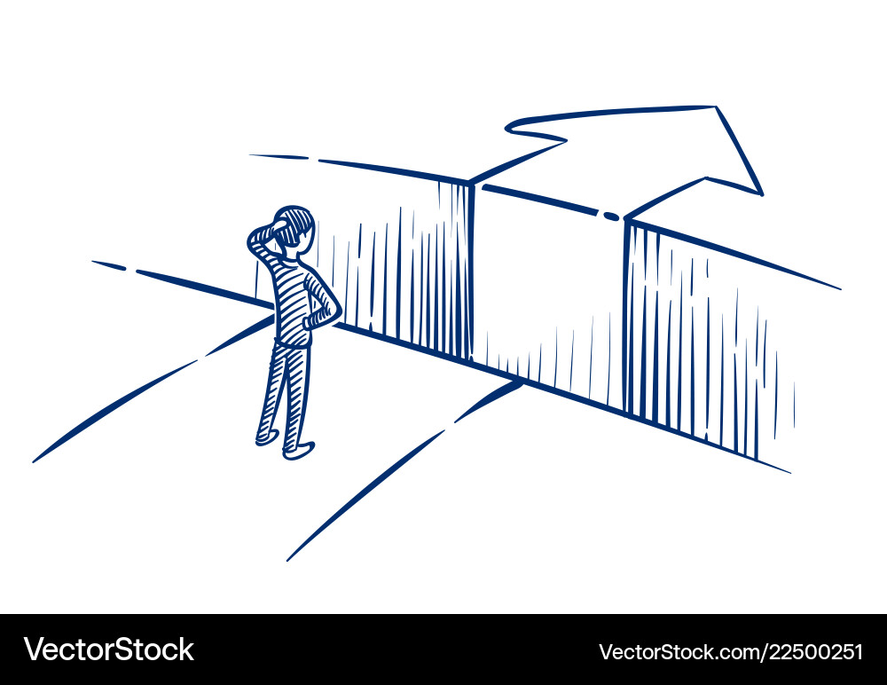 Businessman Overcoming Obstacle Royalty Free Vector Image