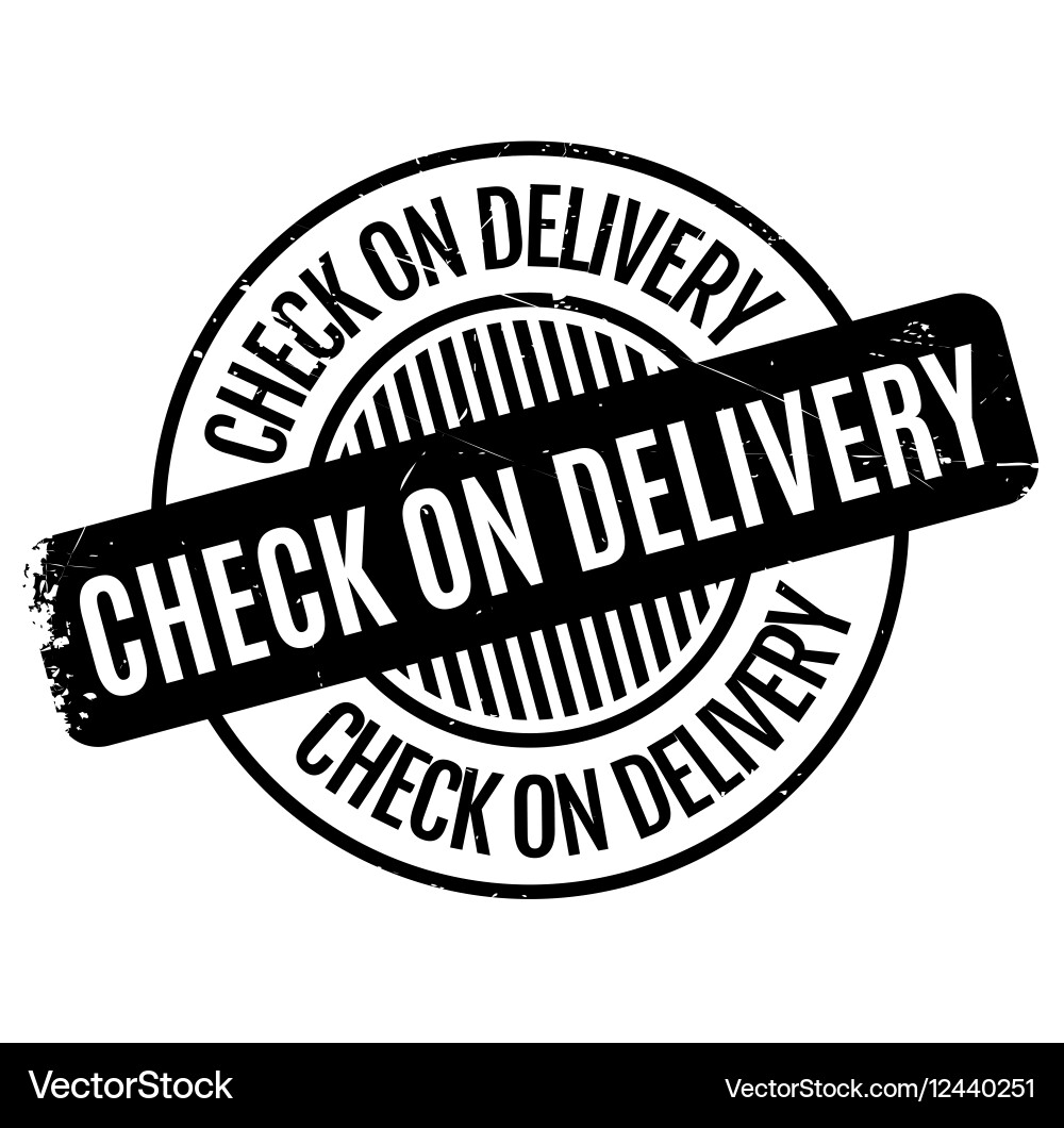 Check on delivery rubber stamp Royalty Free Vector Image