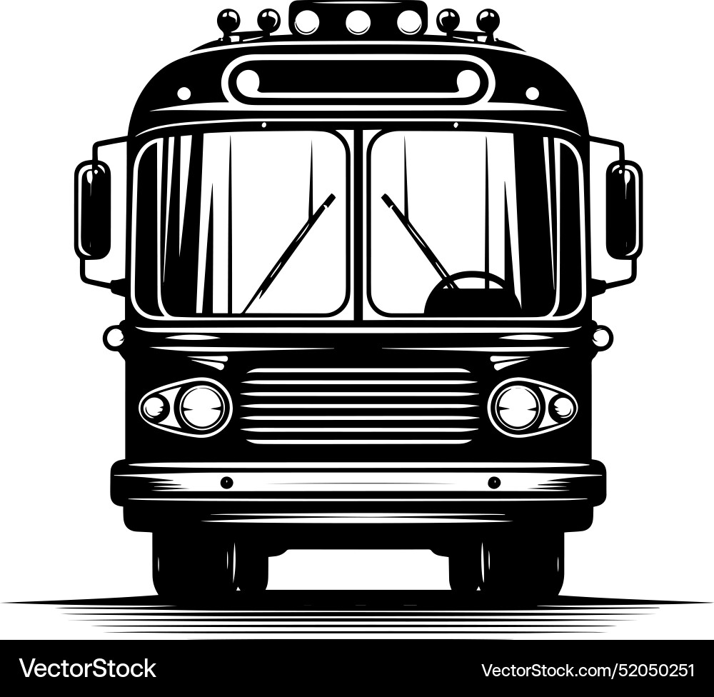 City bus silhouette flat isolated on a white Vector Image