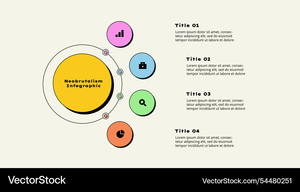 Flowchart infographic presentation with 4 steps or