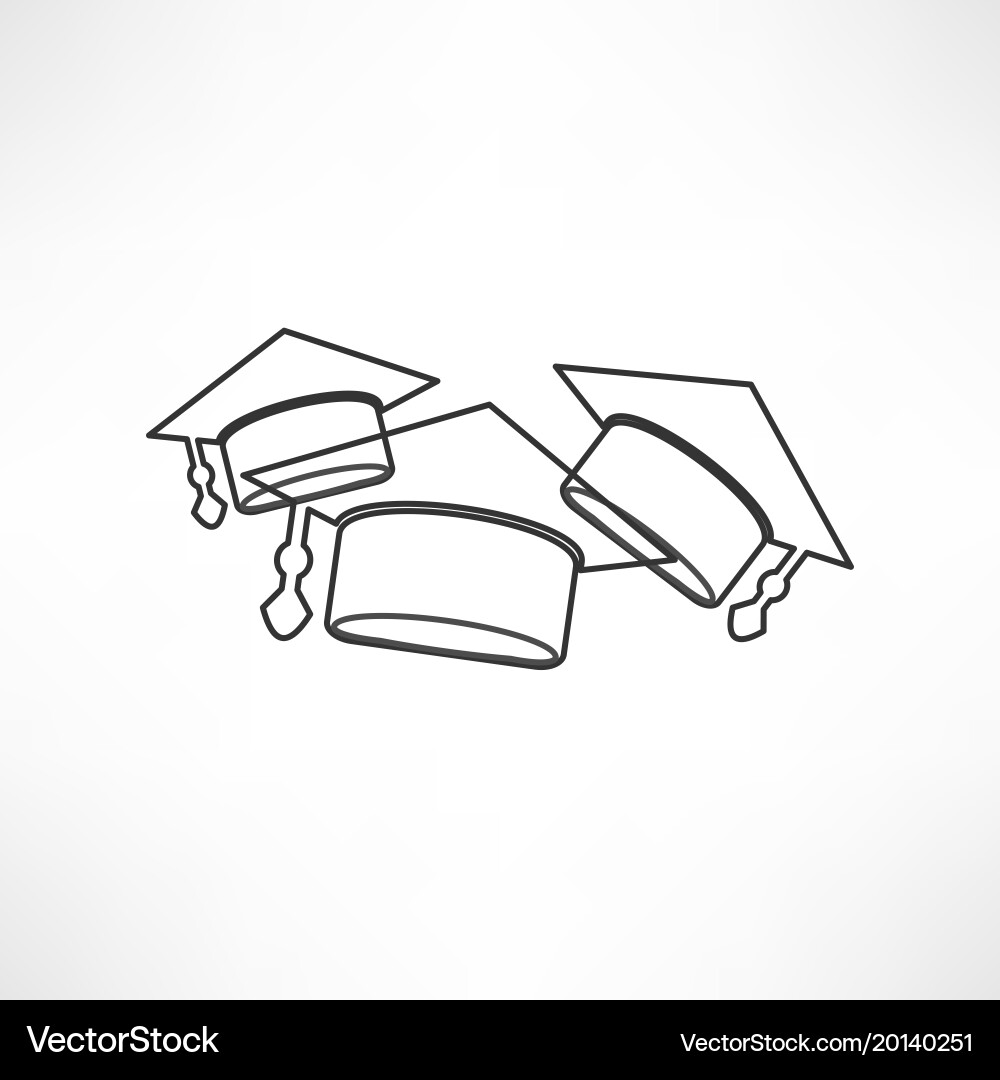 Graduation cap Royalty Free Vector Image - VectorStock