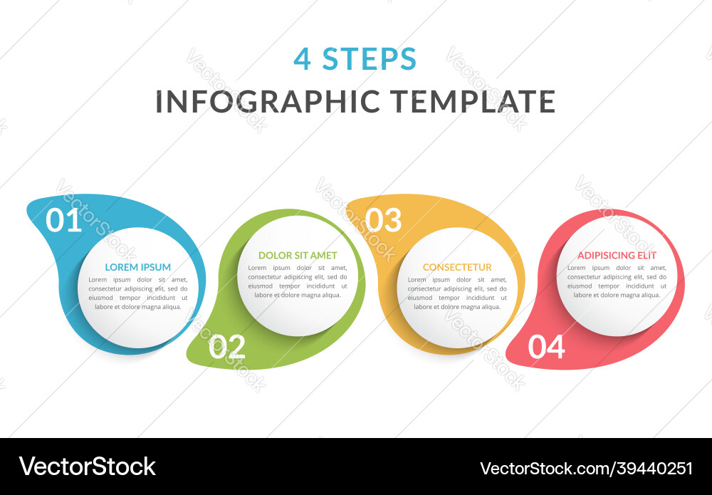 Infographic template with 4 steps Royalty Free Vector Image