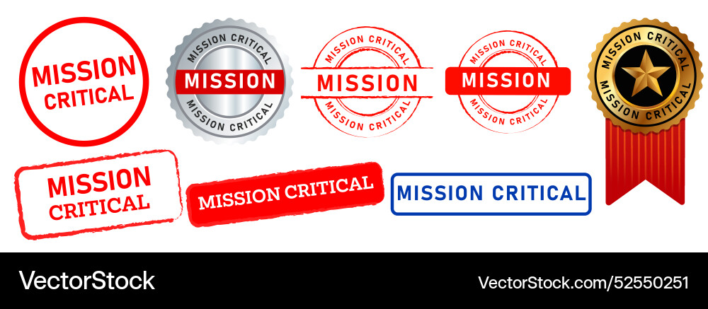 Mission critical failure disruption business Vector Image