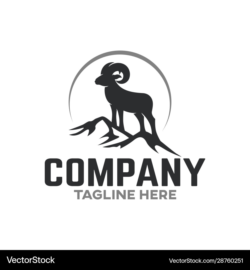 Modernes Bergram-Logo Lizenzfreies Vektorbild