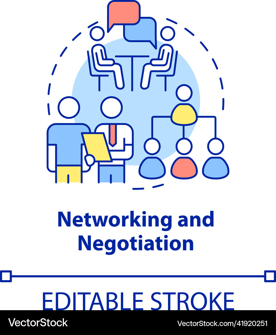 Networking and negotiation concept icon Royalty Free Vector