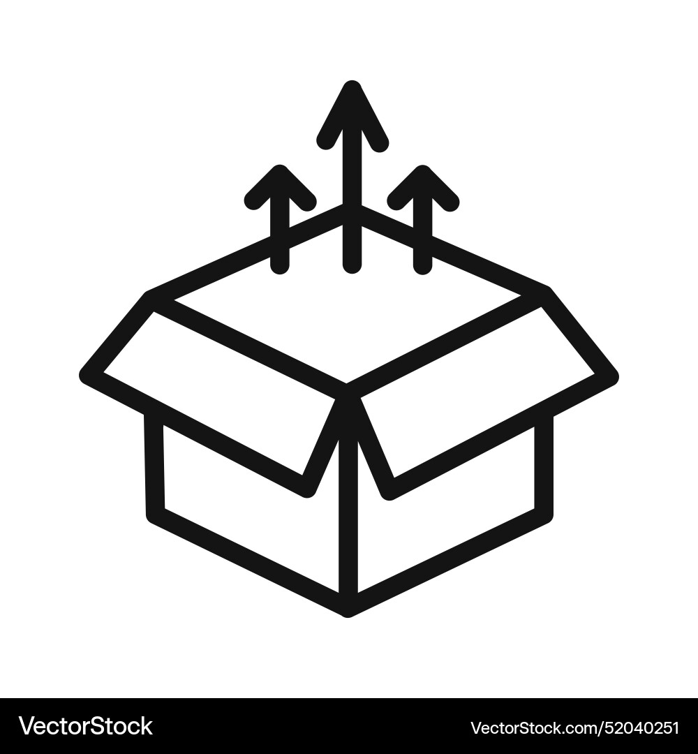 Product release icon black and white sign Vector Image