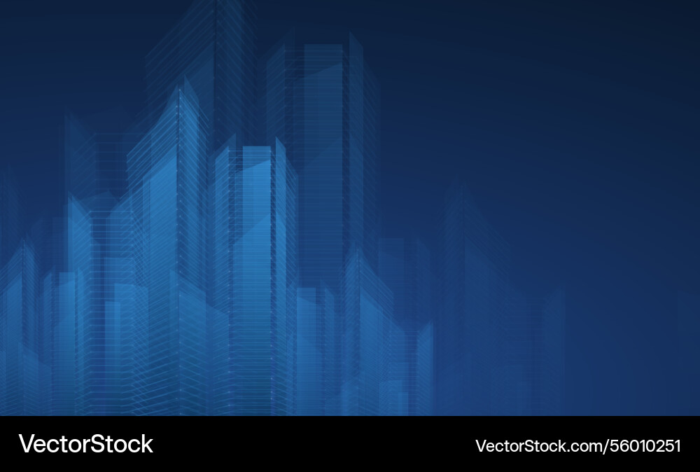 Smart city digital background building technology Vector Image