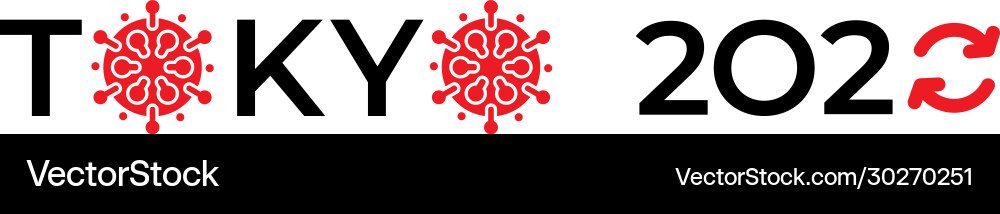 Symbol olympic games in tokyo 2020 Royalty Free Vector Image