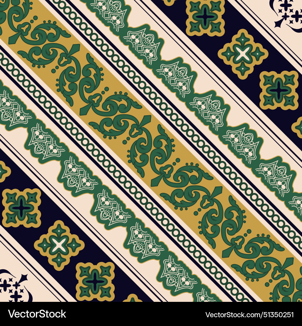 Traditional batik indonesia pattern art Royalty Free Vector