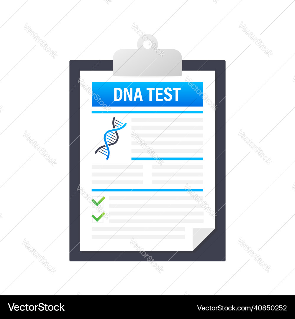 Dna testing genetic diagnosis concept Royalty Free Vector