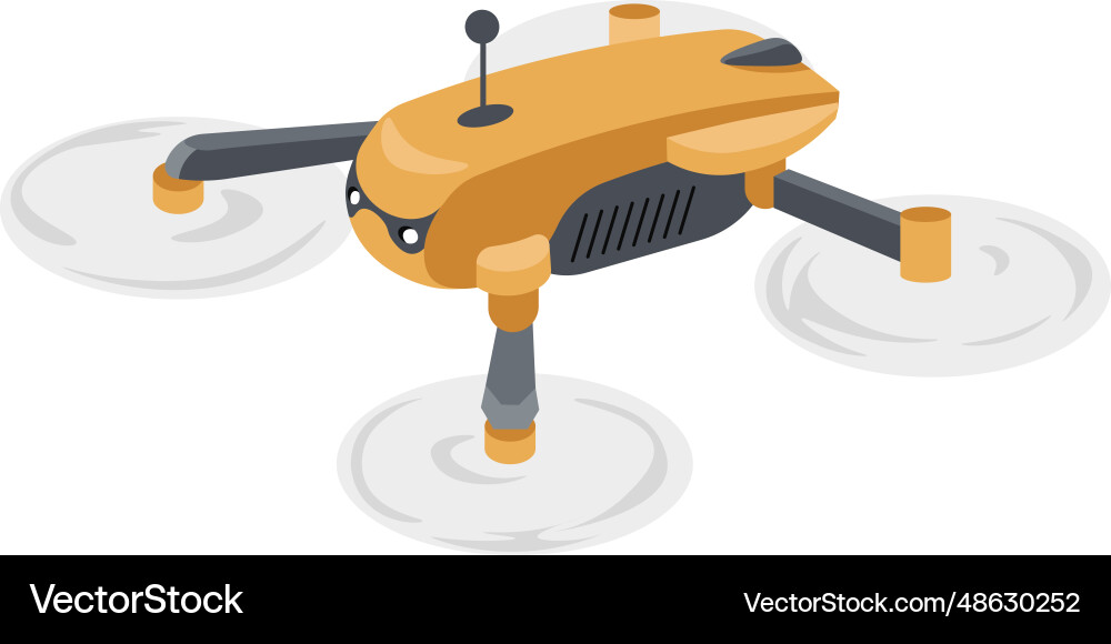 Drones and unmanned aerial vehicles with wings Vector Image