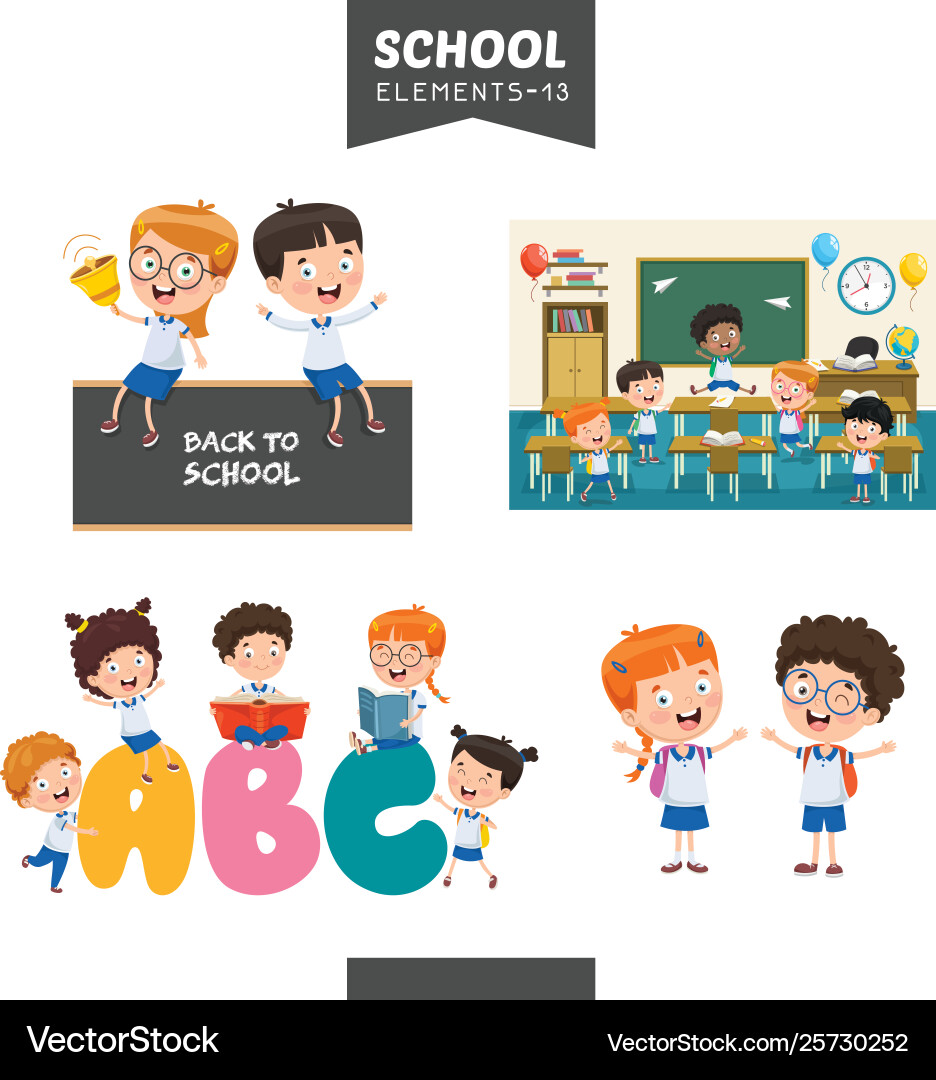 Education elements Royalty Free Vector Image - VectorStock
