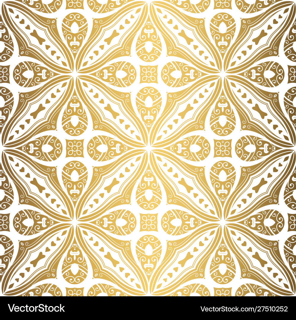 Golden background luxury seamless pattern elegant Vector Image