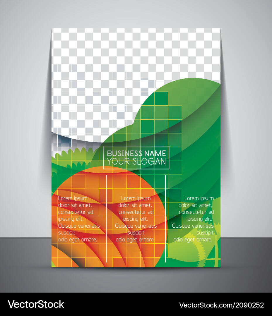 Green design business corporate print template Vector Image