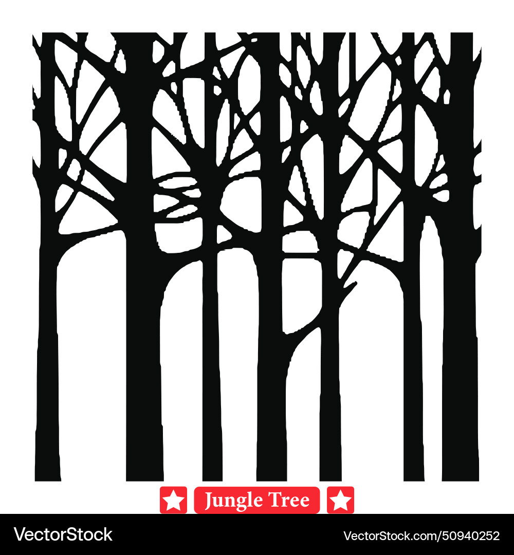 Jungle adventure quest dynamic jungle tree Vector Image