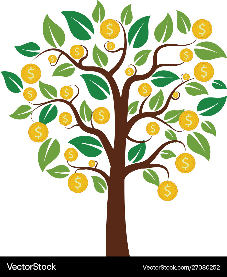 Money tree prosperity symbol Royalty Free Vector Image