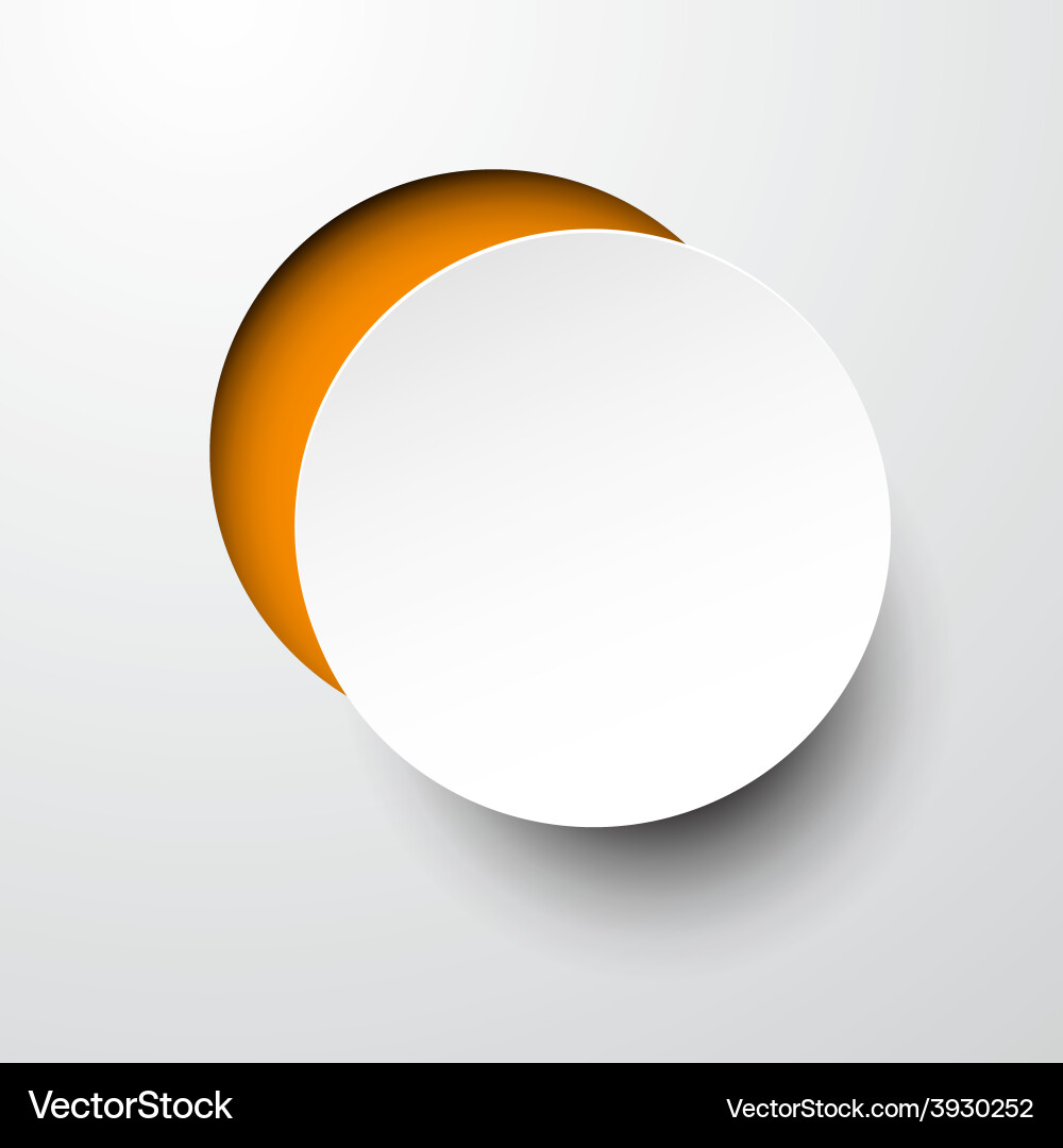 Paper white round note Royalty Free Vector Image