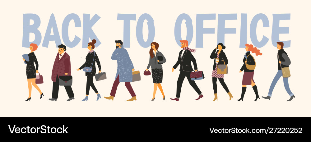 People going to work Royalty Free Vector Image