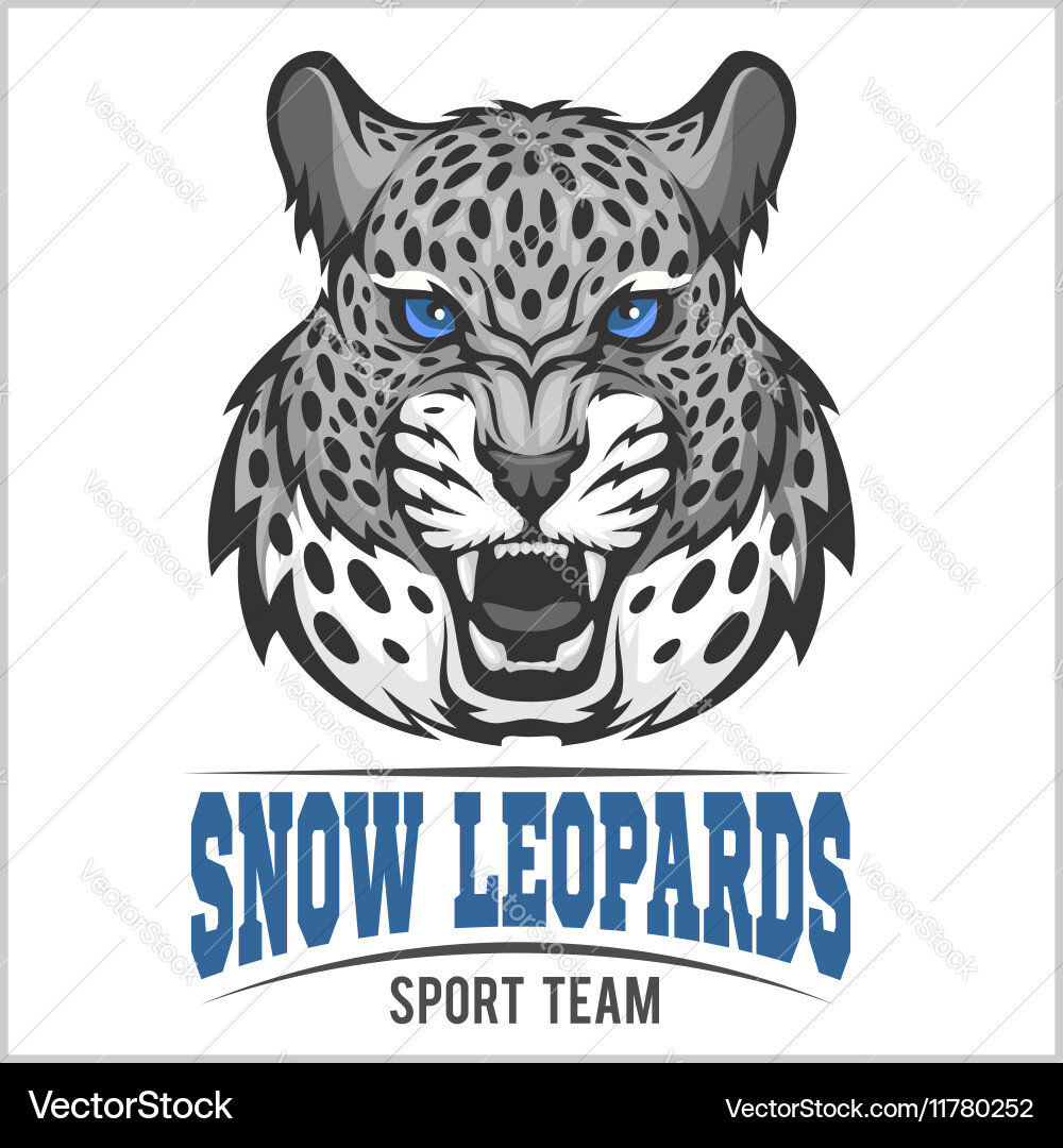 Snow leopards - sport emblem Royalty Free Vector Image
