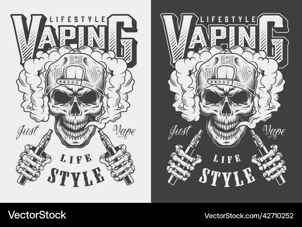Vaping apparel design Royalty Free Vector Image