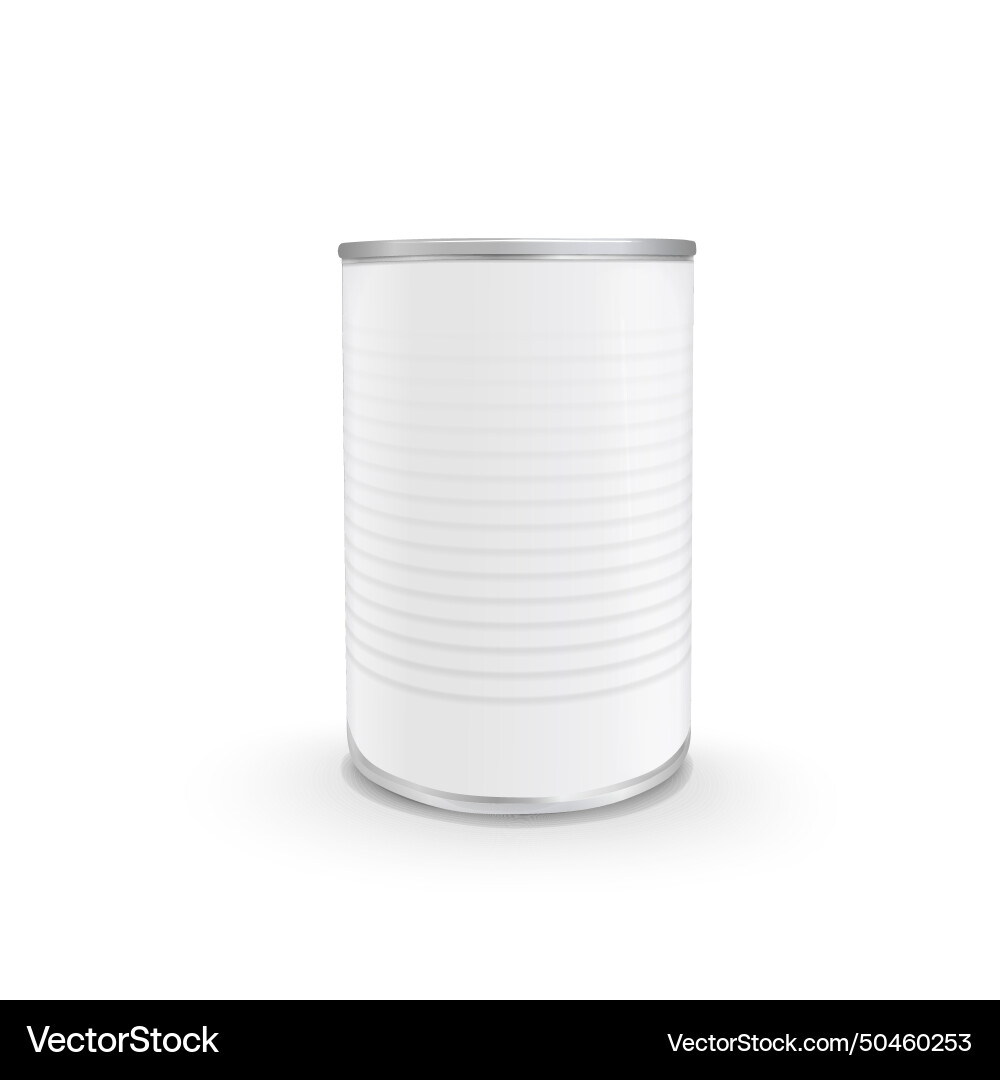 Blank food can Royalty Free Vector Image - VectorStock