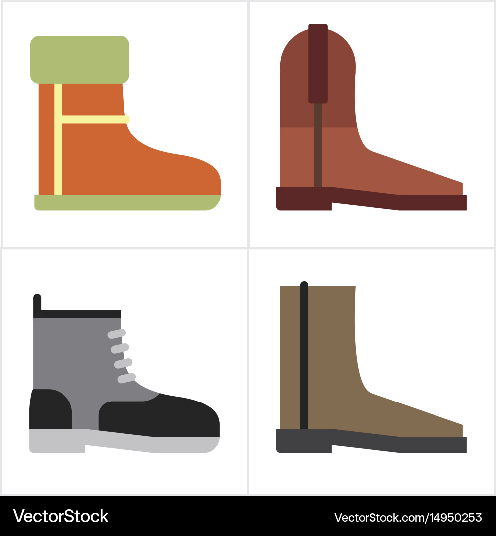 Boot shoes Royalty Free Vector Image - VectorStock