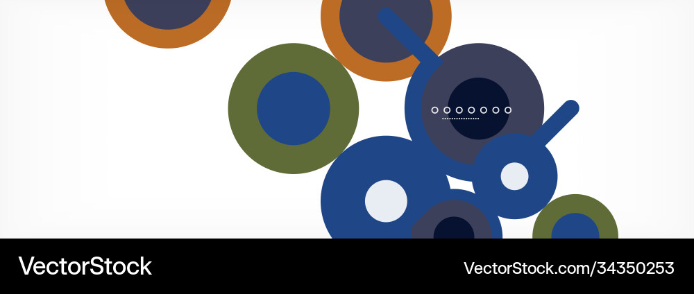 Circles and lines abstract background for covers Vector Image