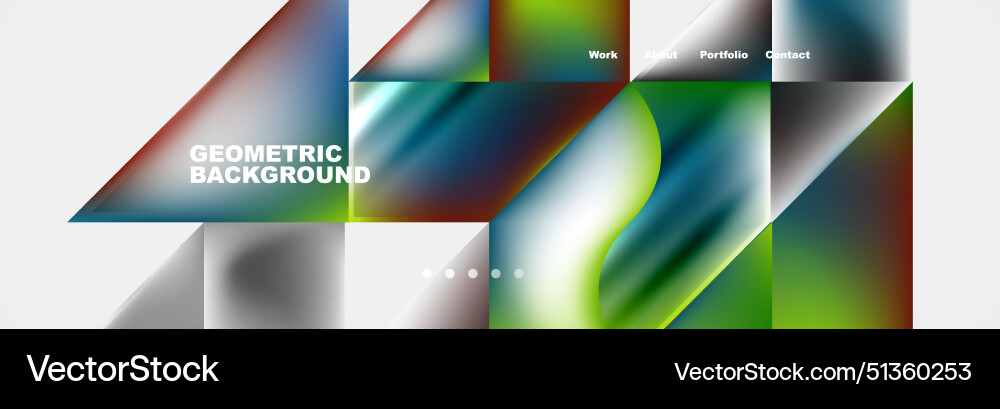 Colorful gradients with abstract geometric shapes Vector Image