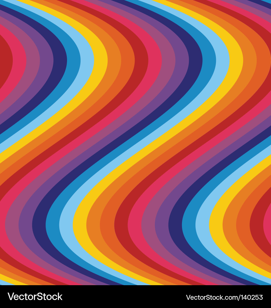 Colorful Wave Stripes Royalty Free Vector Image