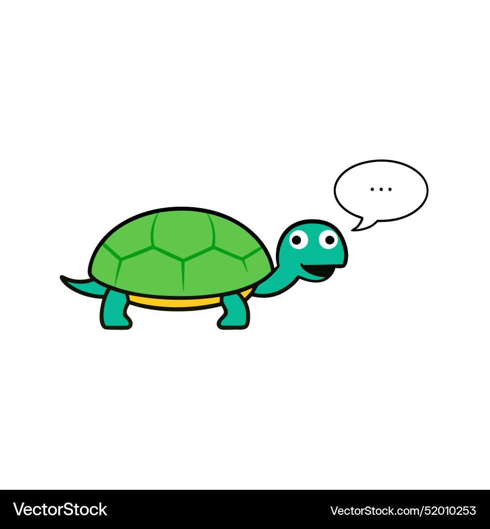 Egyptian tortoise turtle speaks icon Royalty Free Vector